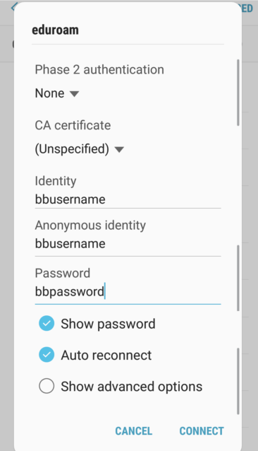 Connecting to eduroam | Information Technology Services (ITS) | Niagara ...