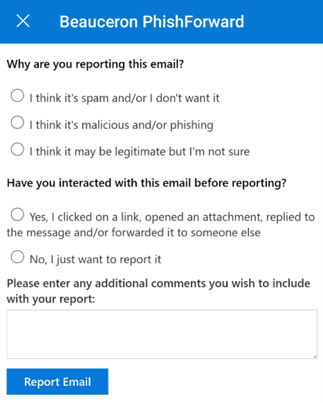Phishing and Spam Button in Outlook | Information Technology Services ...