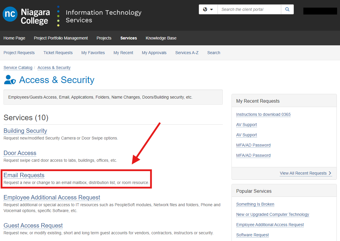 Outlook Email: How to Request Delegate Access | Information Technology Services (ITS) | Niagara ...